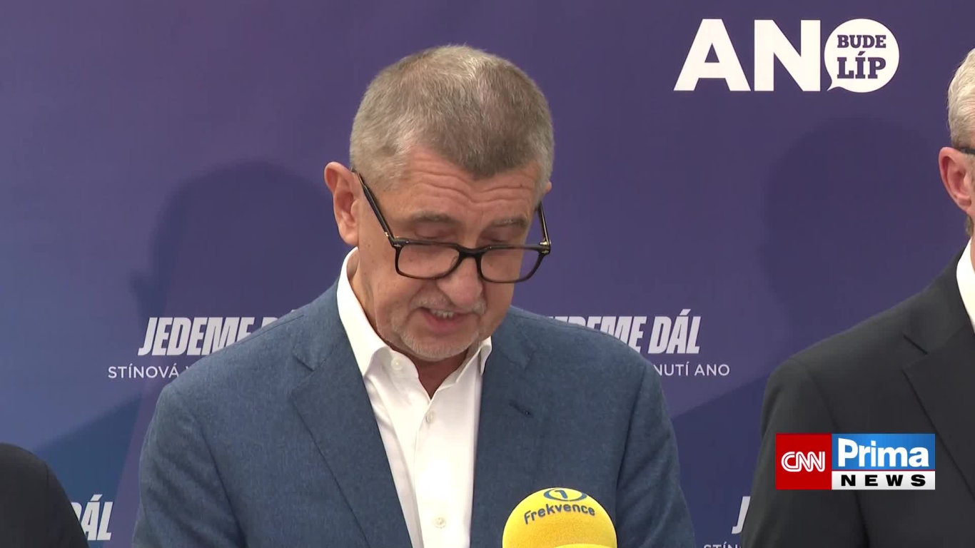 Tisková konference hnutí ANO - CNN Prima NEWS