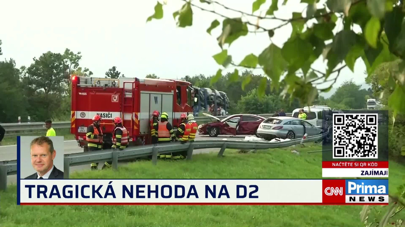 Tragická nehoda na dálnici D2 - CNN Prima NEWS