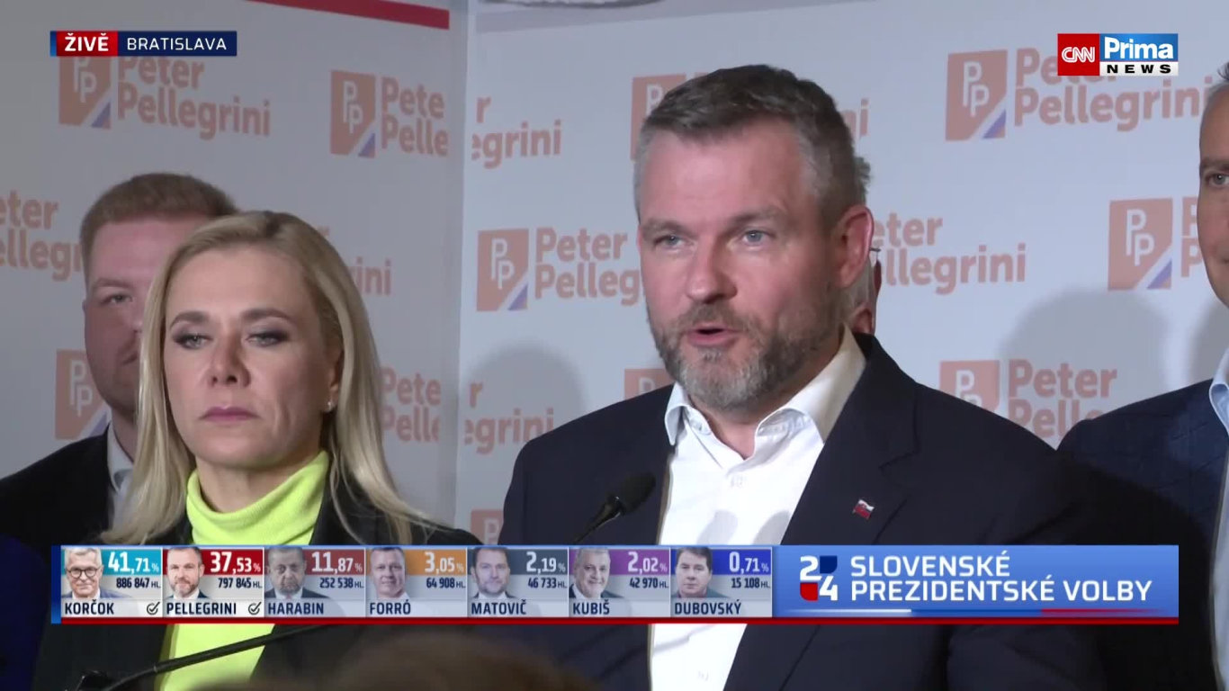 Vystoupení Petera Pellegriniho na brífinku po prvním dni voleb - CNN ...