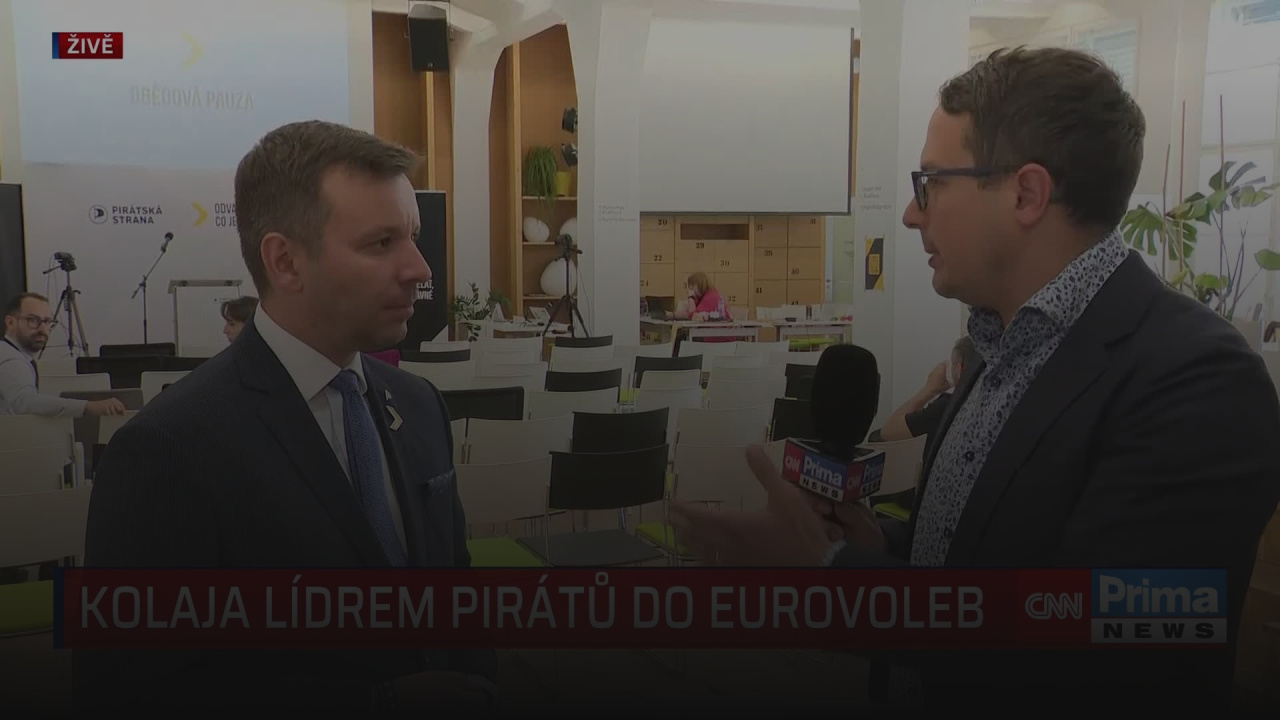 Piráty povede do eurovoleb Kolaja - CNN Prima NEWS