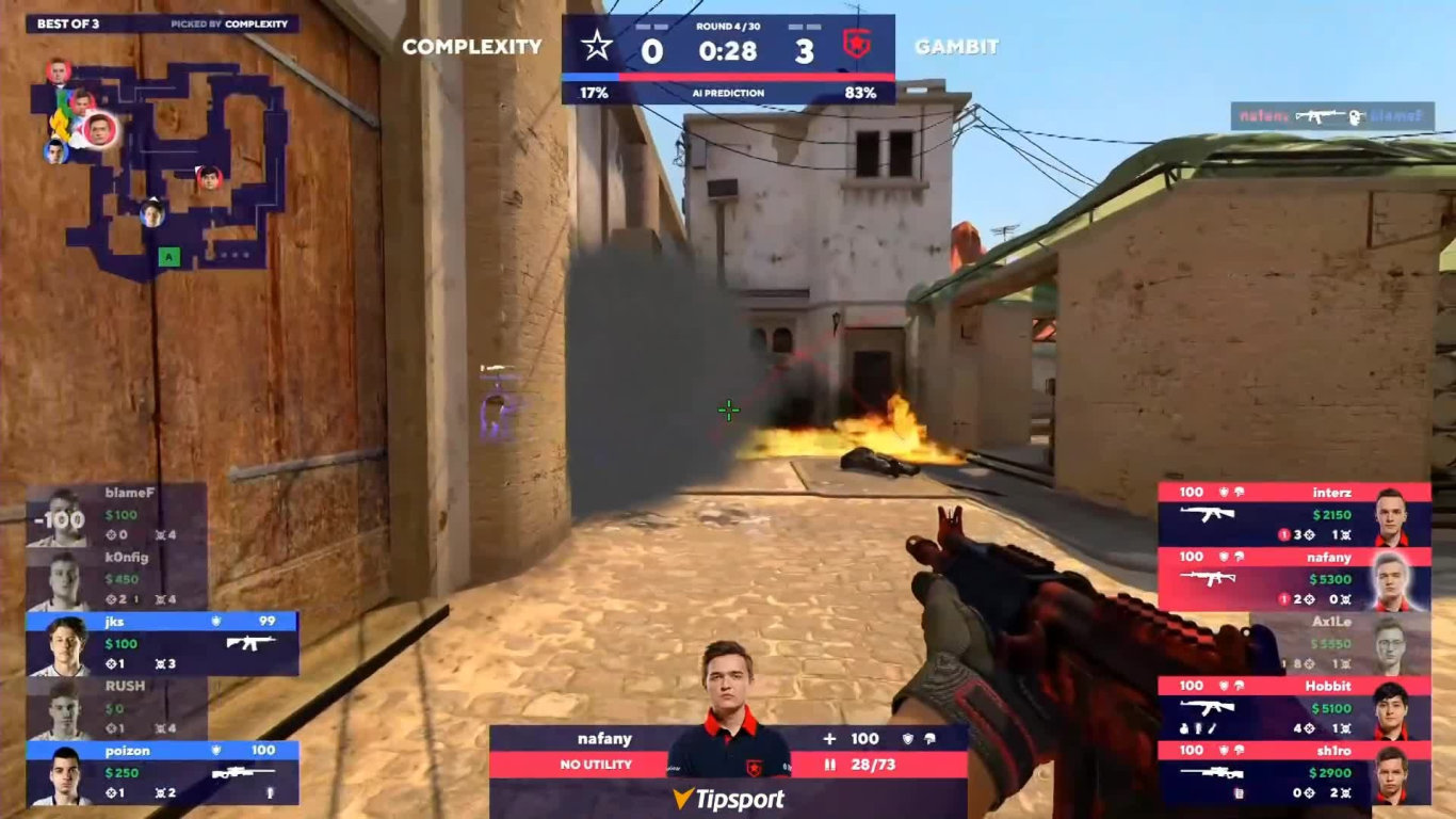 BLAST Premier Spring Final 2021 - Semifinále WB | COMPLEXITY vs GAMBIT (1. mapa mirage ...