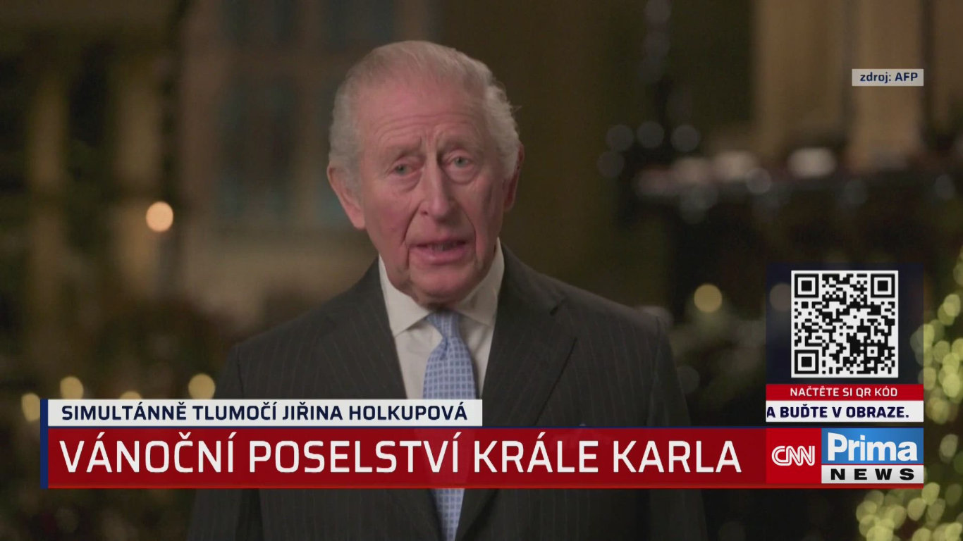 Vánoční poselství Karla III. - CNN Prima NEWS