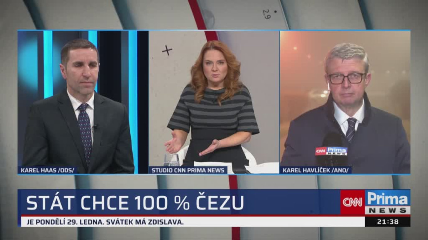 360°, Karel Haas, Karel Havlíček, Helena Válková, Petr Macinka, Tomáš Zdechovský - 29.1. v 21:30 ...