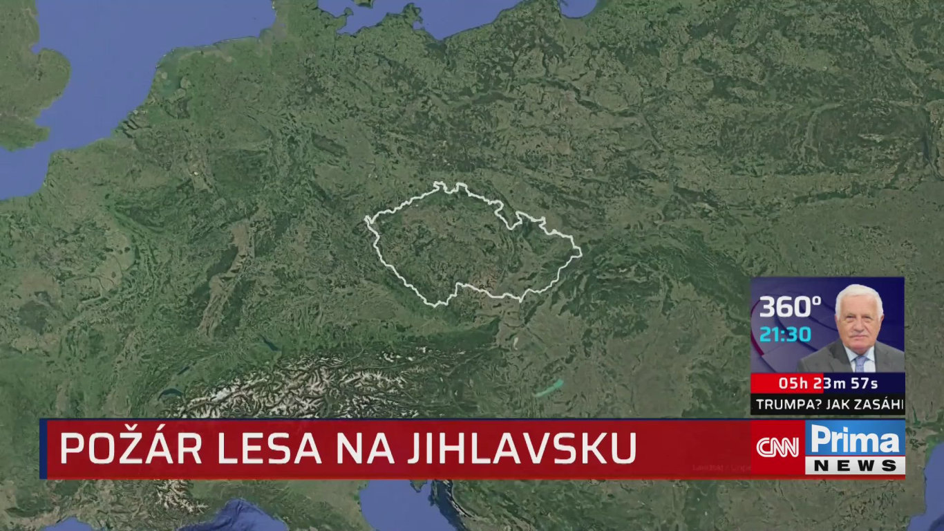 Požár lesa na Jihlavsku - CNN Prima NEWS