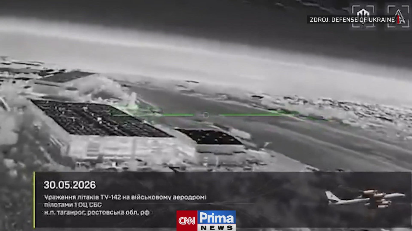 Útok na ruské letiště v Taganrogu - CNN Prima NEWS
