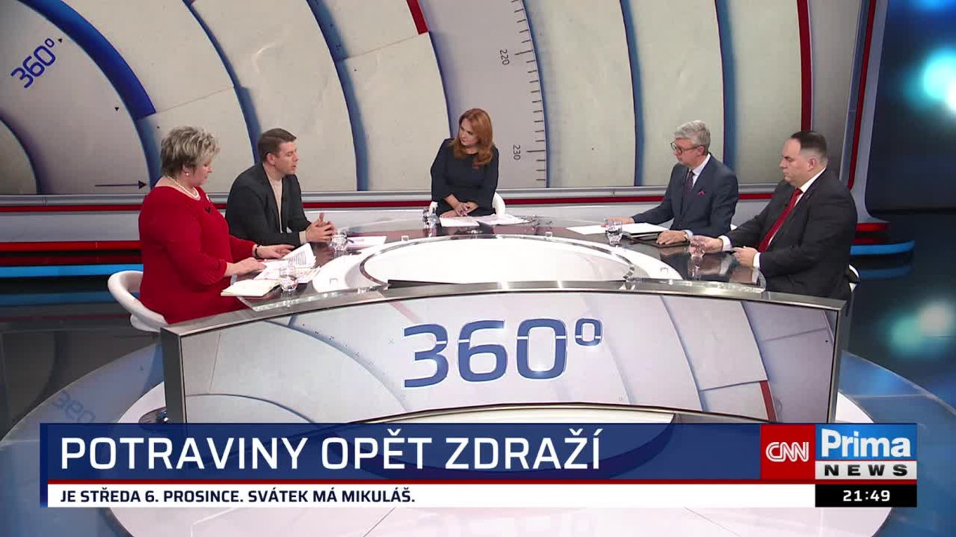 360°, Věra Kovářová, Jan Skopeček, Karel Havlíček, Jan Hrnčíř - 6.12. v 21:30 - 360° - CNN Prima ...