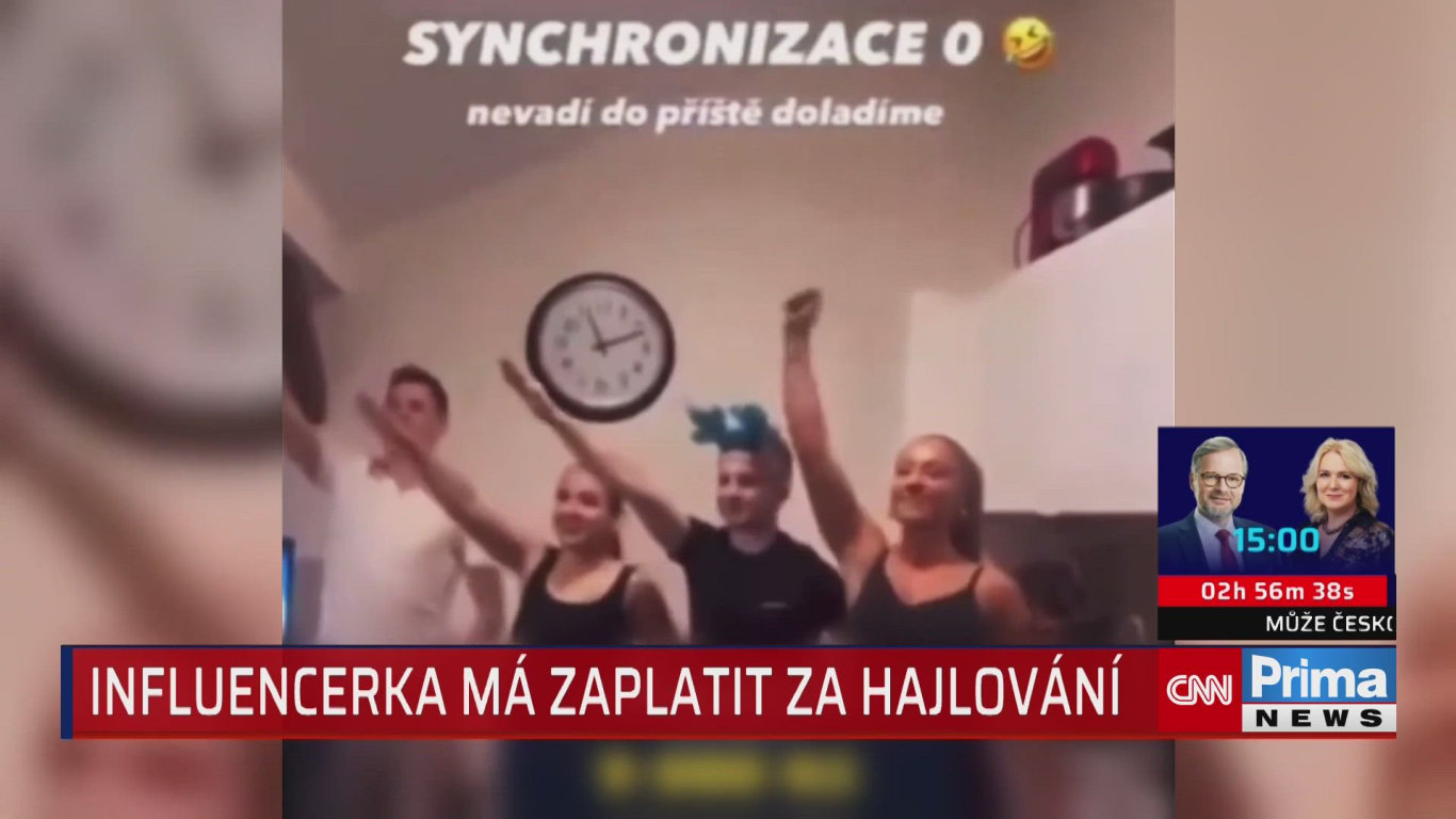 Influencerka Gelnarová se u soudu přiznala k hajlování - CNN Prima NEWS