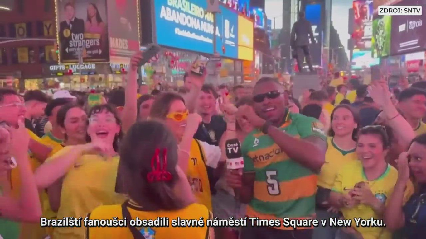 Brazilští fanoušci v New Yorku - CNN Prima NEWS