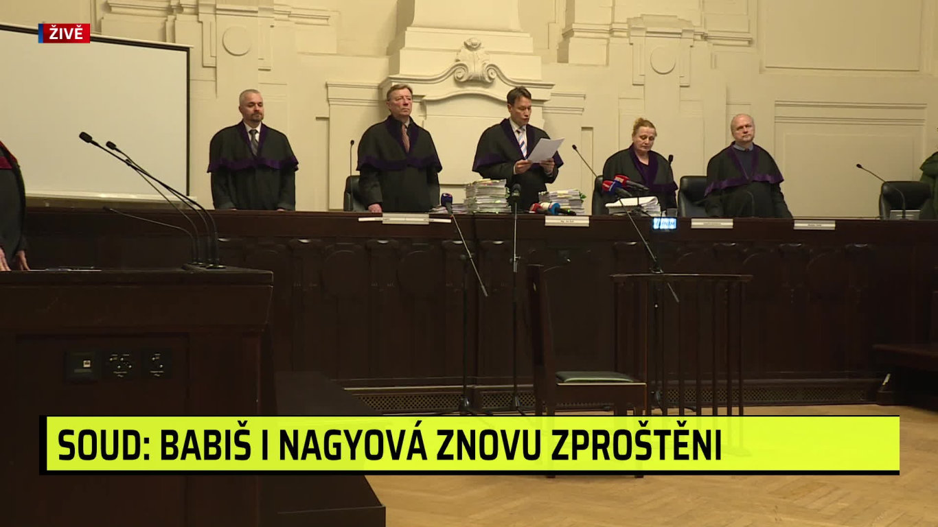 ZPRÁVY, Rozsudek v kauze Čapí hnízdo: Babiš i Nagyová znovu zproštěni - 14.2. v 16:00 - ZPRÁVY ...