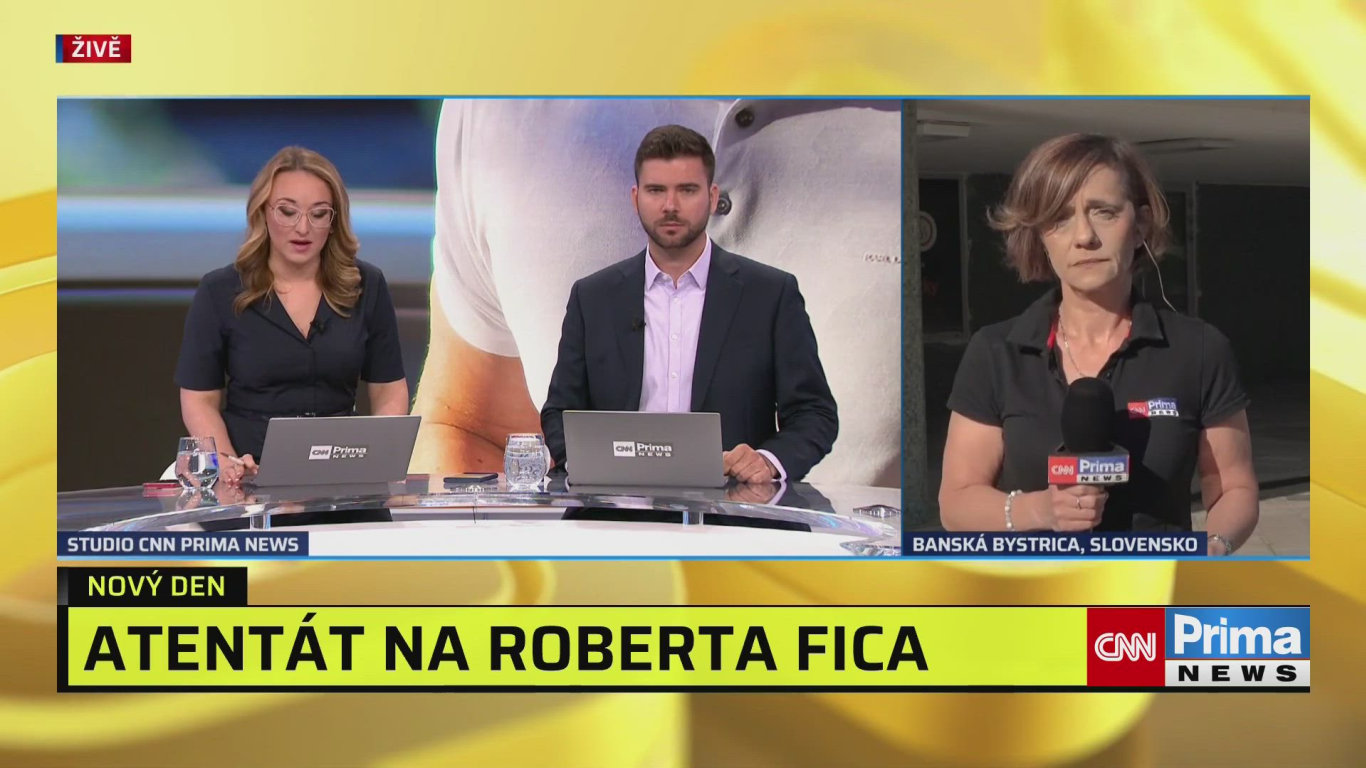 Reporétrka Jana Vozárová popsala detaily atentátu na Roberta Fica - CNN Prima NEWS