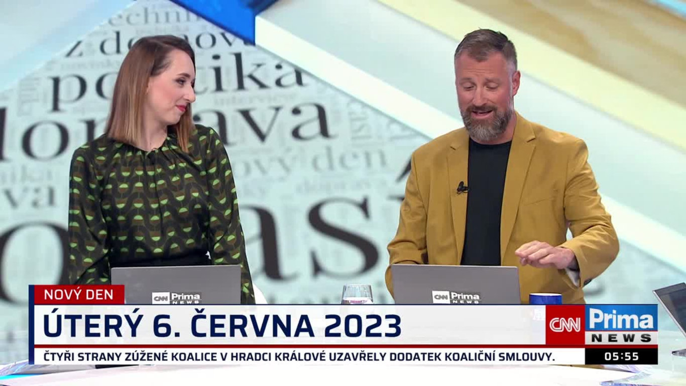 NOVÝ DEN, Adéla Jelínková, Petr Vágner - 6.6. v 05:55 - NOVÝ DEN - CNN Prima NEWS