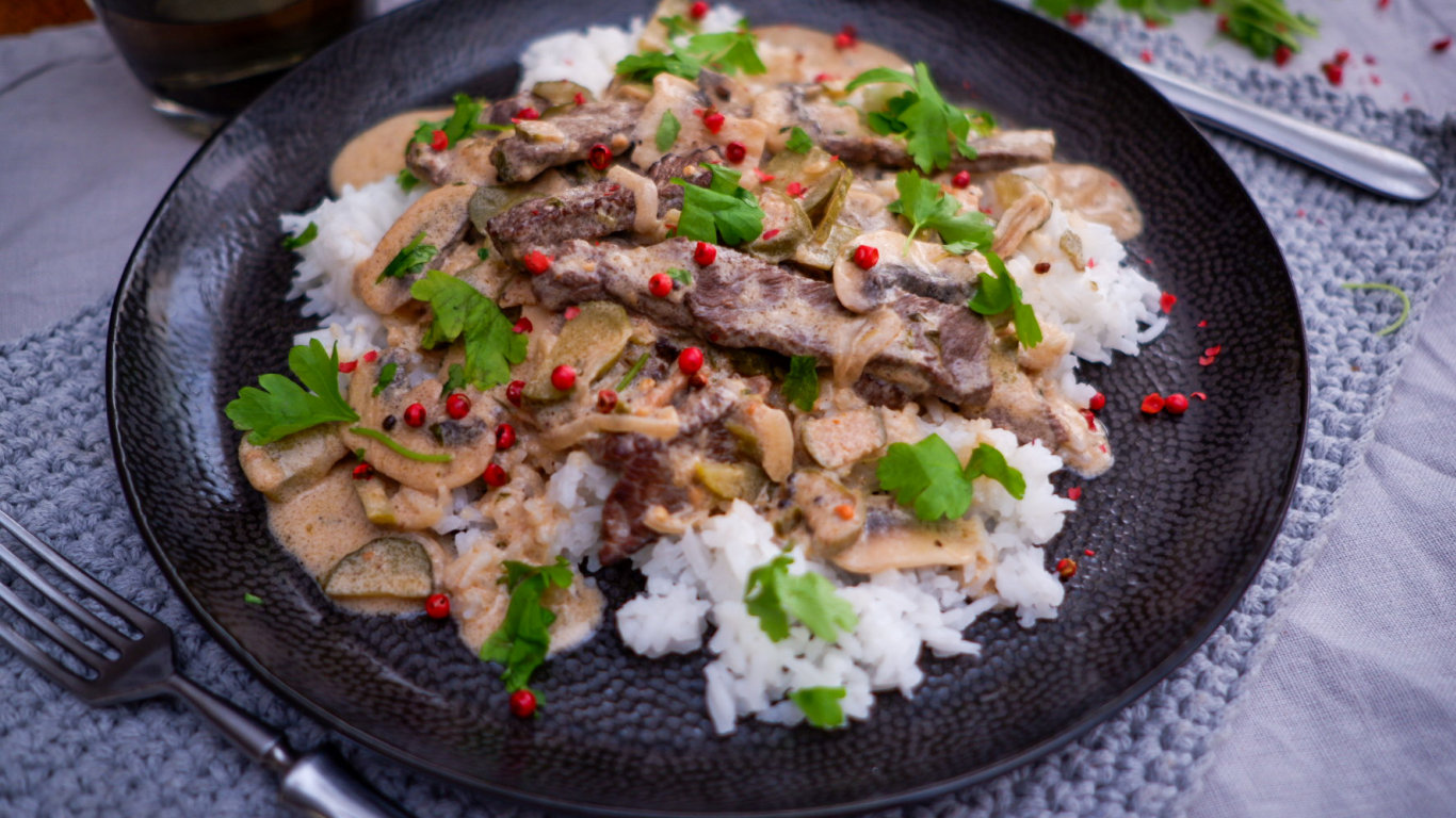 Hovězí nudličky Stroganov | Prima Fresh