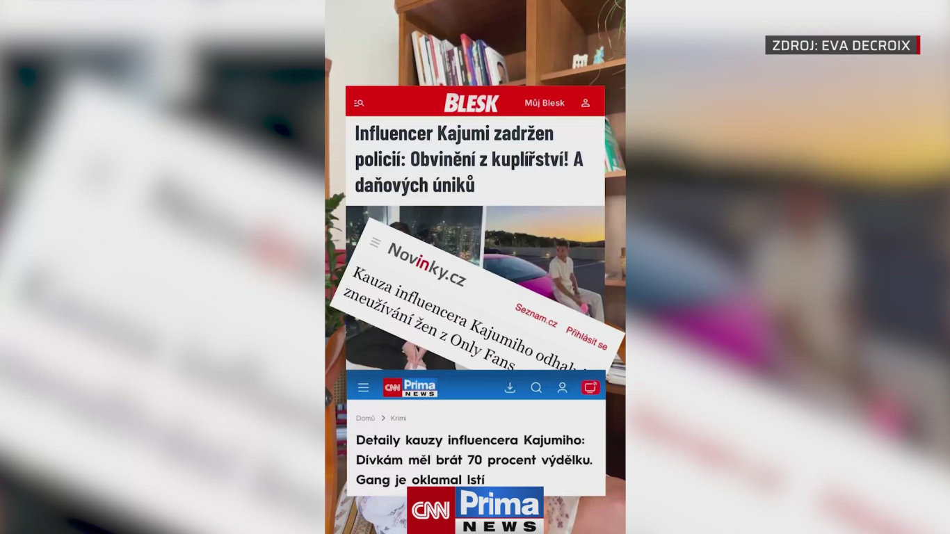 Eva Decroix se vložila do Kajumiho kauzy - CNN Prima NEWS