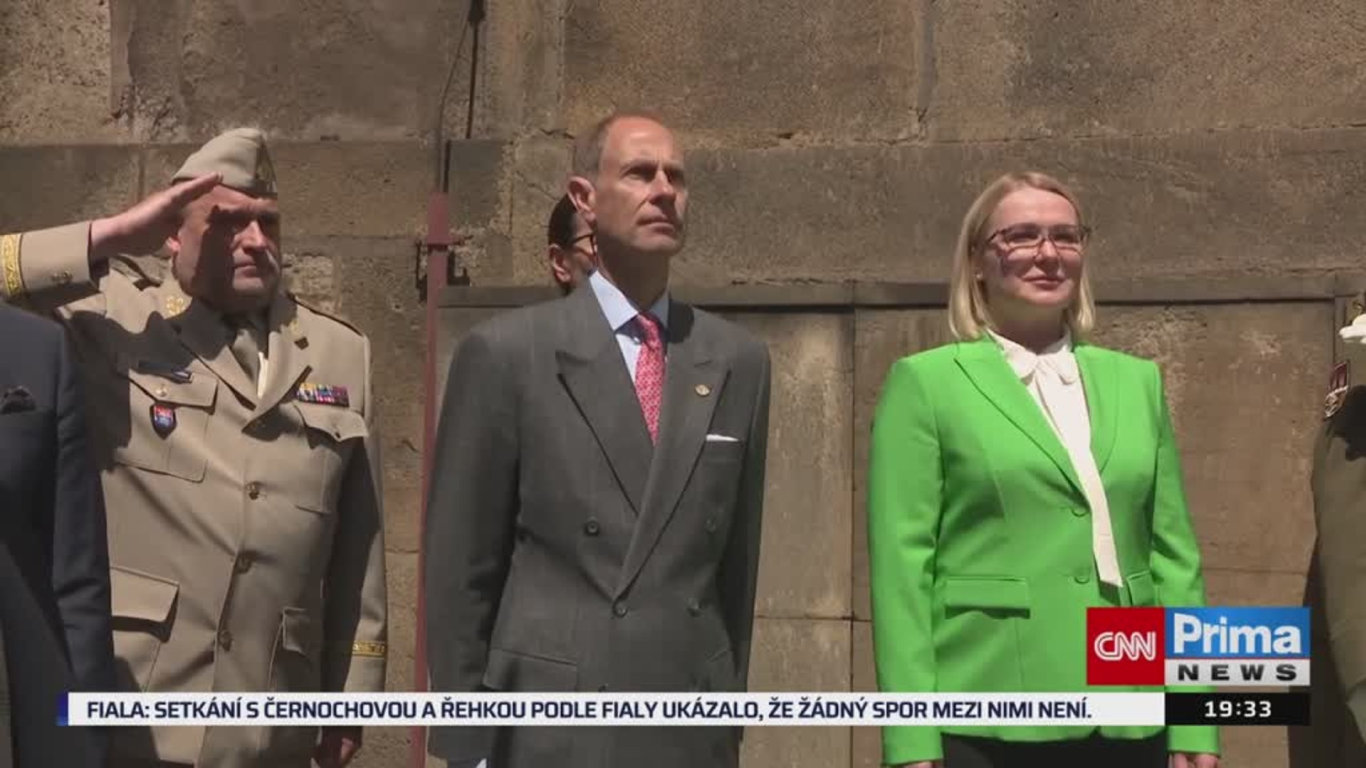 Britský princ Edward v Praze - HLAVNÍ ZPRÁVY - CNN Prima NEWS